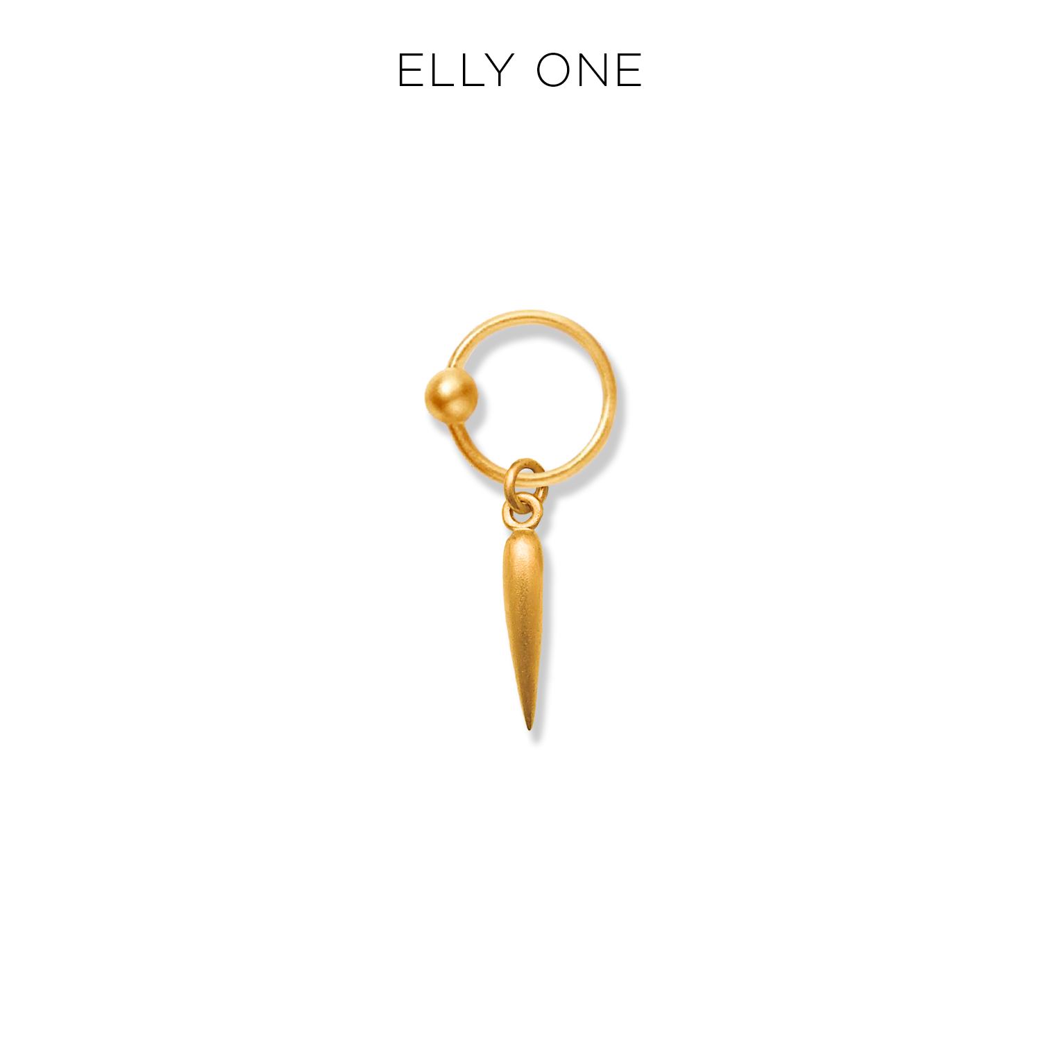 Pendant MINI PENDUL ONE gold (round medium eyelet) • LINE HALLBERG