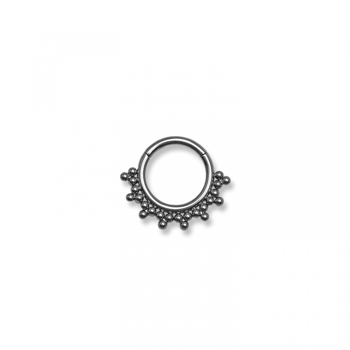 Eternity hoop piercing jewellery ETERNITY TRIANGLE BALLS TITANIUM ...
