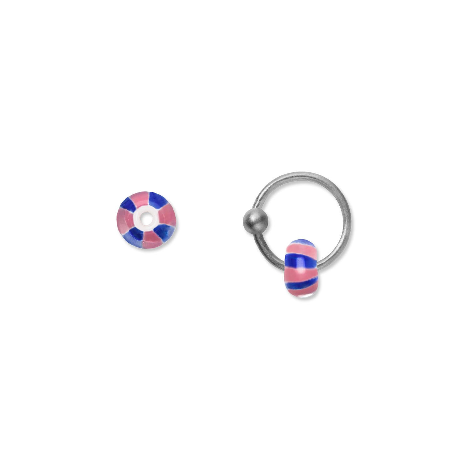 MURANO GLASS BEAD (dark blue/cherry) composer • LINE HALLBERG